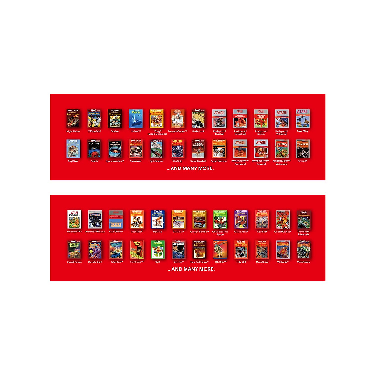 Atari Flashback Console 50th Anniversary Edition, Retro Game Console, Built-in 110 Classic Games, Two Joystick Controllers, HDMI, PLUG & PLAY on HD TV