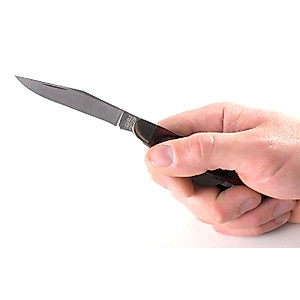 Bear & Son 247R Rosewood Three-Blade Large Stockman Slip Joint Knife, 3 7/8-Inch