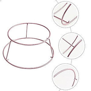 Luxshiny Bread Cooling Rack Alloy Round Chiffon Cake Cooling Rack Reusable Baking Cake Embryo Rack Cooling Bracket Kitchen Baking Accessories (Rose Gold)