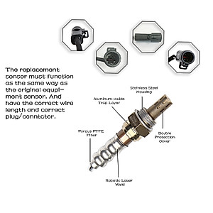 Oxygen Sensor O2 Sensor Front Rear Upstream Downstream for Ford, Lincoln, Mercury & Mazda - Ranger, Mustang, Expedition, Explorer, Escape, F150, Tribute Compatible with Bosch 15717 15718 (1PCS)