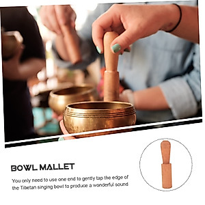 2pcs Meditation Bowl Wooden Singing Bowl Sticks Singing Bowl Mallet Striker Meditation Percussion Striker Meditation Singing Bowl Stick Meditation Singing Bowl Mallet