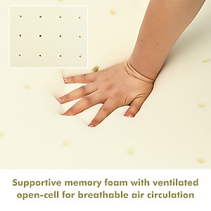 KOMFOTT Queen Size Mattress Foam Topper, Air Swirl Ventilated Foam Memory Mattress Pad Topper for Back Pain, 3 Inch