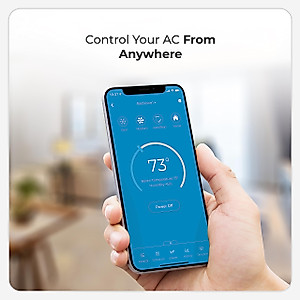 Breez Max | Smart AC Controller | WiFi Thermostat for Mini-Split, Window, Portable ACS/Heat Pumps | AI-Based Tech | Free App, No Subscriptions | Alexa, Google, Siri Shortcuts, IFTTT (White)
