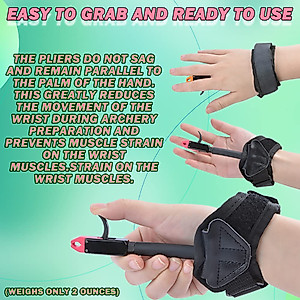 ZSHJGJR Archery Bow Release Aid - 360° Metal Pliers Jaws Compound Wrist Release for Children Youth Teens Junior Kids