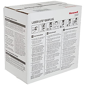 Howard Leight by Honeywell Laser Lite High Visibility Disposable Foam Earplugs, Pink/Yellow , 200-Pairs (LL-1) - 3301105