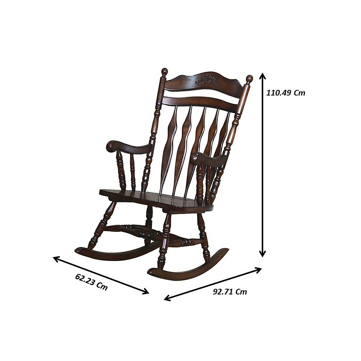 Coaster Home Furnishings Windsor Rocking Chair Medium Brown