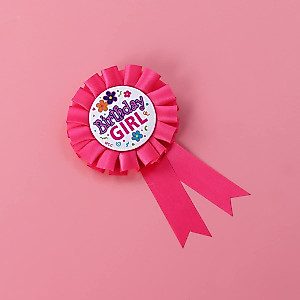 Happy Birthday Award Ribbon Birthday Tinplate Badge Pins Rosette Button Pins Happy Birthday Badge Brooch for Party Favors