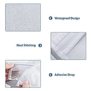 FAYYA Garment Clothes Cover Protector Hanging Garment Storage Bag Translucent Dustproof Waterproof Hanging Storage Bag for Wardrobe with Full Zipper
