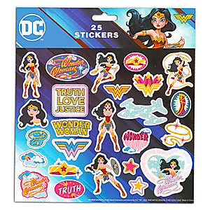 Fast Forward Wonder Woman Backpack Purse - 11” Wonder Woman Mini Backpack, Wonder Woman Stickers | Wonder Woman Backpack for Women, Teens