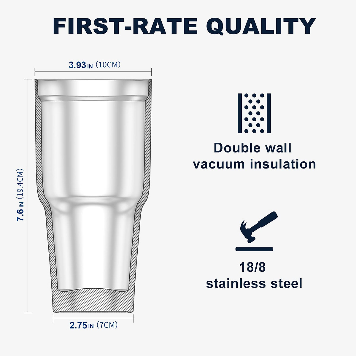 koodee Insulated Coffee Tumbler 30 oz Stainless Steel Double Wall Travel Coffee Mug with Lid and Straw, Handle (30 oz, Pink)