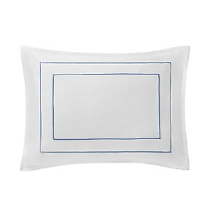 Nautica - King Duvet Cover Set, Soft Bedding with Matching Shams, Embroidered Hotel-Inspired Home Decor (Alden Chambray Blue, King)