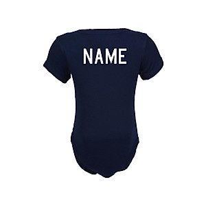 Fully Involved Stitching Firefighter Personalized Navy Baby Bodysuit (3 Months)