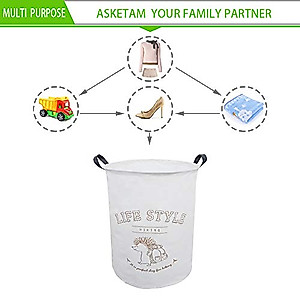 ASKETAM Fabric Laundry Basket Canvas Laundry Hamper for Dirty Clothes Toy Organizer Kid Nursery Room Decor Basket (hedgehog)