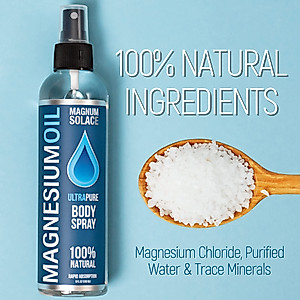 Magnesium Oil Spray - 100% Natural Magnesium Spray – Made with Dead Sea Salt, Stronger Than Magnesium Lotion and Magnesium Cream