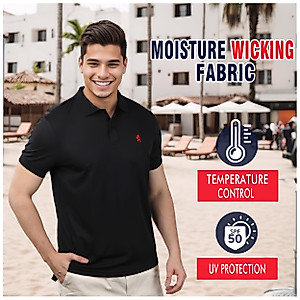 Albert Morris Mens Polo Shirts Polo Shirts for Men, Shirts for Men, Short Sleeve Mens Shirts (4 Pack), American Classics, X-Large