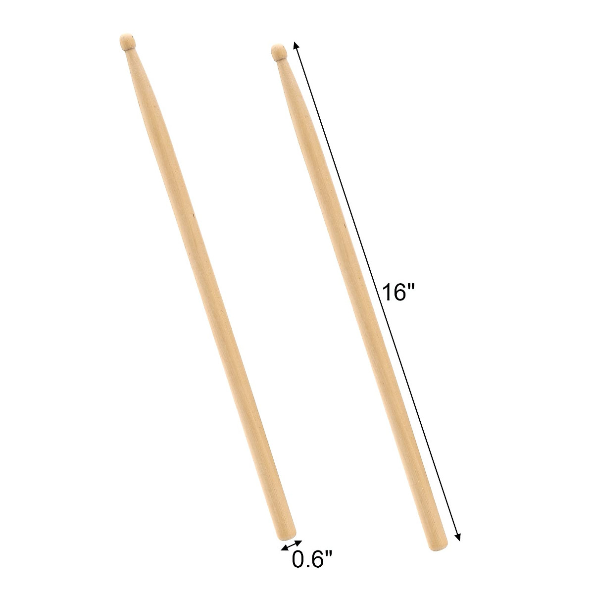 Suwimut 12 Pairs Drumsticks, Classic Maple 5B Oval Wood Tip Drum Sticks for Adults Kids and Beginners, Musical Instrument Percussion Accessories