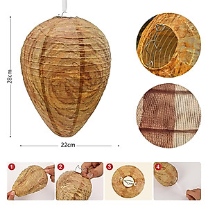 4 Packs of Fake Wasp Nests, Waterproof Material Wasps Nests