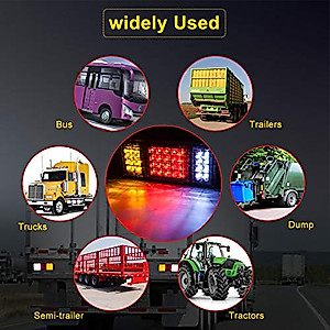 LIMICAR 40 LED Trailer Tail Lights Kit Waterproof with Reverse Turn Signal Brake Trailer Light For UTV UTE RV Camper Pickup Truck, Boat(2 Pack)