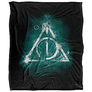 Harry Potter Geometric Deathly Hallows Officially Licensed Silky Touch Super Soft Throw Blanket 50" x 60"