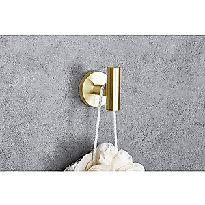USHOWER Brushed Gold Bathroom Hardware Set, Includes 16-Inch Hand Towel Bar, Durable SUS304 Stainless Steel, 4-Piece