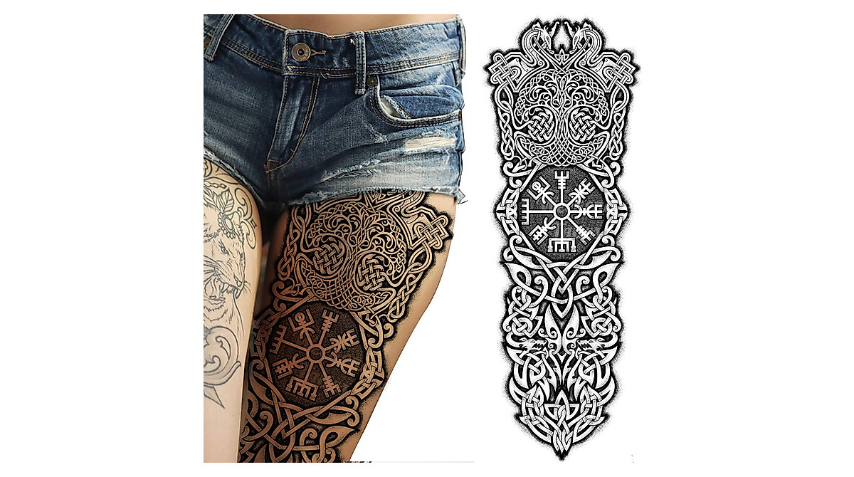 Tatodays Viking Temporary Tattoo for Cosplay & Events