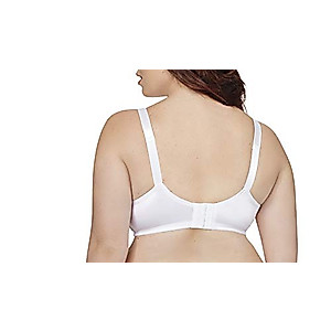 JUST MY SIZE womens Satin Stretch Wirefree Mj1960 Bras, White, 42D US