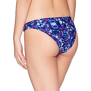 TYR Women's Santa Cruz Blake Mini Bikini Bottom, Navy/Purple, Medium