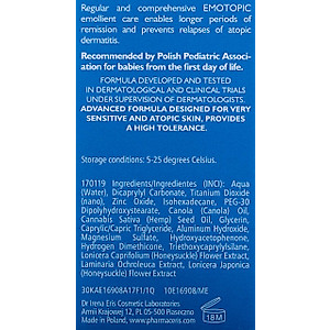 Eczema & Dry Skin Moisturizer, Mineral Sunscreen SPF 50+, Newborns to Adults, Face & Body Cream, by Pharmaceris, 75ml