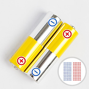 120 Pcs Labels Safety Warning Adhesive Electrode Tape Polarity Safety Stickers Cute Car Accessories Phone Battery Car Decals Battery Label Stickers PVC Car Stickers Electric Box