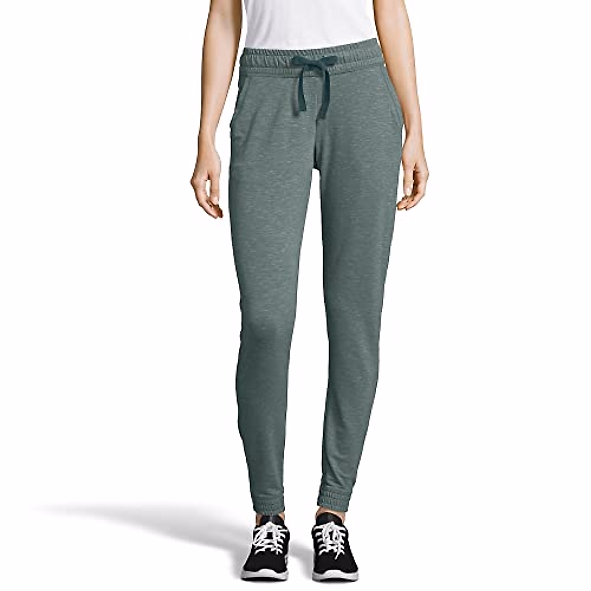 Hanes Womens Jogger With Pockets Athletic-sweatpants, Juniper Blue Heather, X-Large US