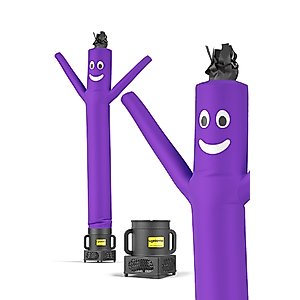 LookOurWay Air Dancers Wacky Waving Inflatable Tube Man Set - 7ft Tall Advertising Air Dancer Waving Man Inflatable Tube Guy with Sky Dancer Blower- Purple