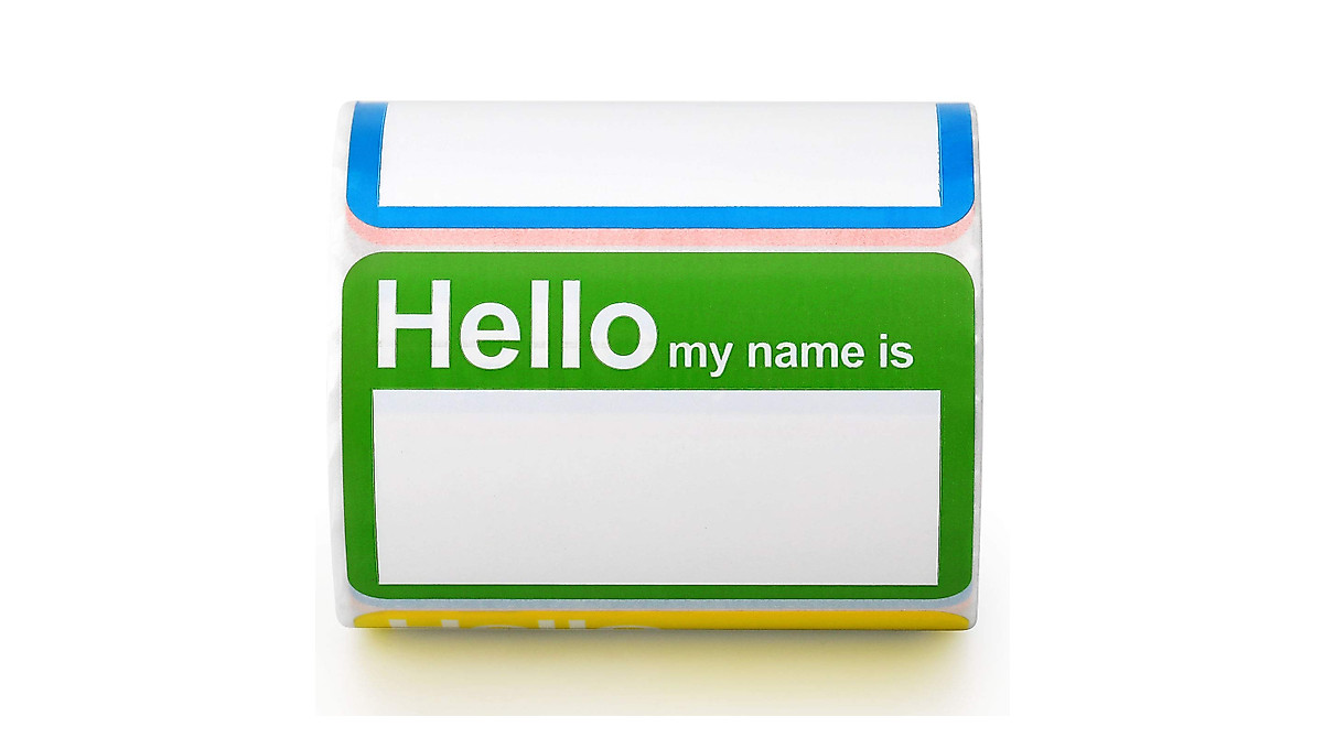 Methdic 5-Color Name Tag Stickers | 400 Labels for Events & Office