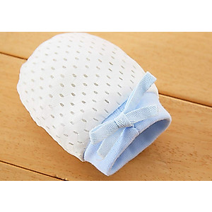 Aijian Pack of 6 Baby Mesh Gloves Cotton No Scratch Mittens for Unisex (3Colors/0-6Months)