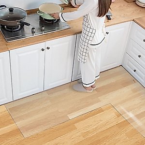 Office Desk Chair Mat Clear Chair Mat for Hardwood Floor Clear PVC 0.06" Hardwood Floor Mat Computer & Desk Chair Mat Durable Anti-Slip Transparent Protector Mat (Color : Frosted)