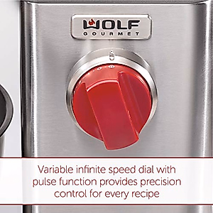 Wolf Gourmet High-Performance Stand Mixer, 7 qrt, with Flat Beater, Dough Hook and Whisk, Brushed Stainless Steel (WGSM100S)