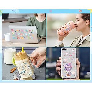 Rngmsi UV DTF Cup Wraps for 16 oz - 8 Sheets Animal UV DTF Cup Wrap Dinosaur Mermaid Sea Animal Waterproof UV DTF Wraps for Glass Cups Wood Crafts