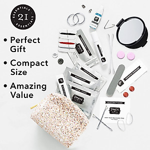 Pinch Provisions Minimergency Kit for Brides, Pink Diamond, Includes 21 Must-Have Emergency Essential Items for Your Big Wedding Day, Compact, Multi-Functional Zipper Pouch, Perfect Survival Kit Gift