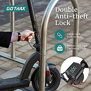 Gotrax G4 Electric Scooter, 10" Pneumatic Tires, Max 25 Mile Range and 20Mph Power by 350W Motor, Double Anti-theft Lock, Bright Headlight and Taillight, Foldable and Cruise Control Escooter for Adult