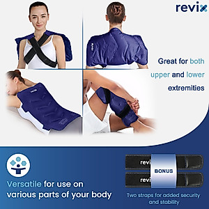 REVIX Large Ice Pack for Back Relaxation, Cold Packs Reusable for Shoulder, Hip, Leg, Ice Wraps Cold Compress Therapy to Smooth Discomfort and Fatigue, 13 X 21‘’