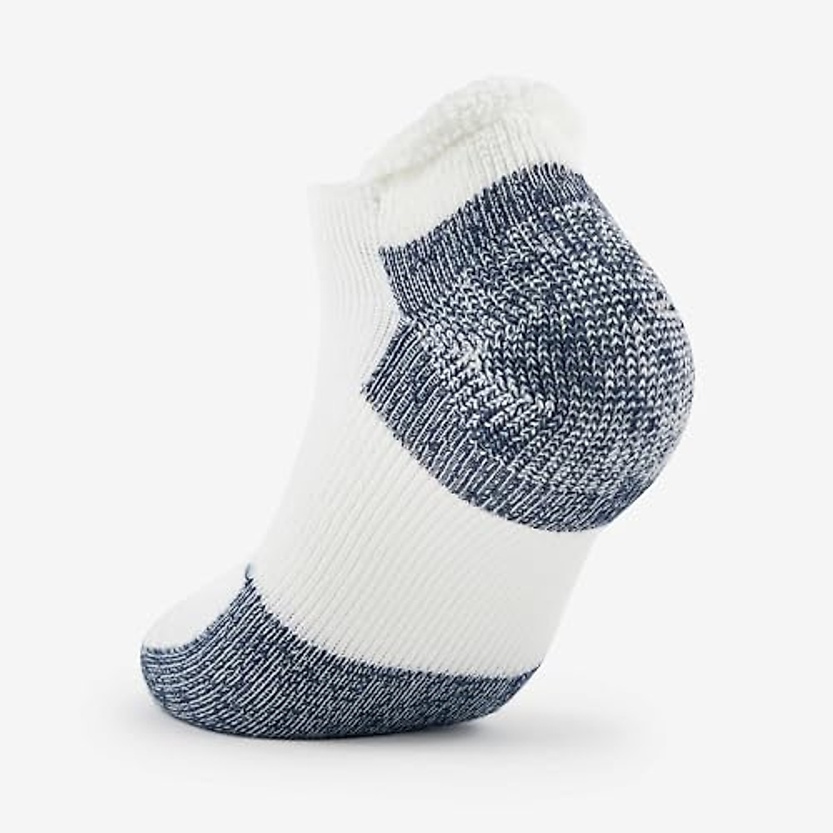 thorlos mens Max Cushion J Rolltop Running Socks, White/Navy (3 Pairs), Large US