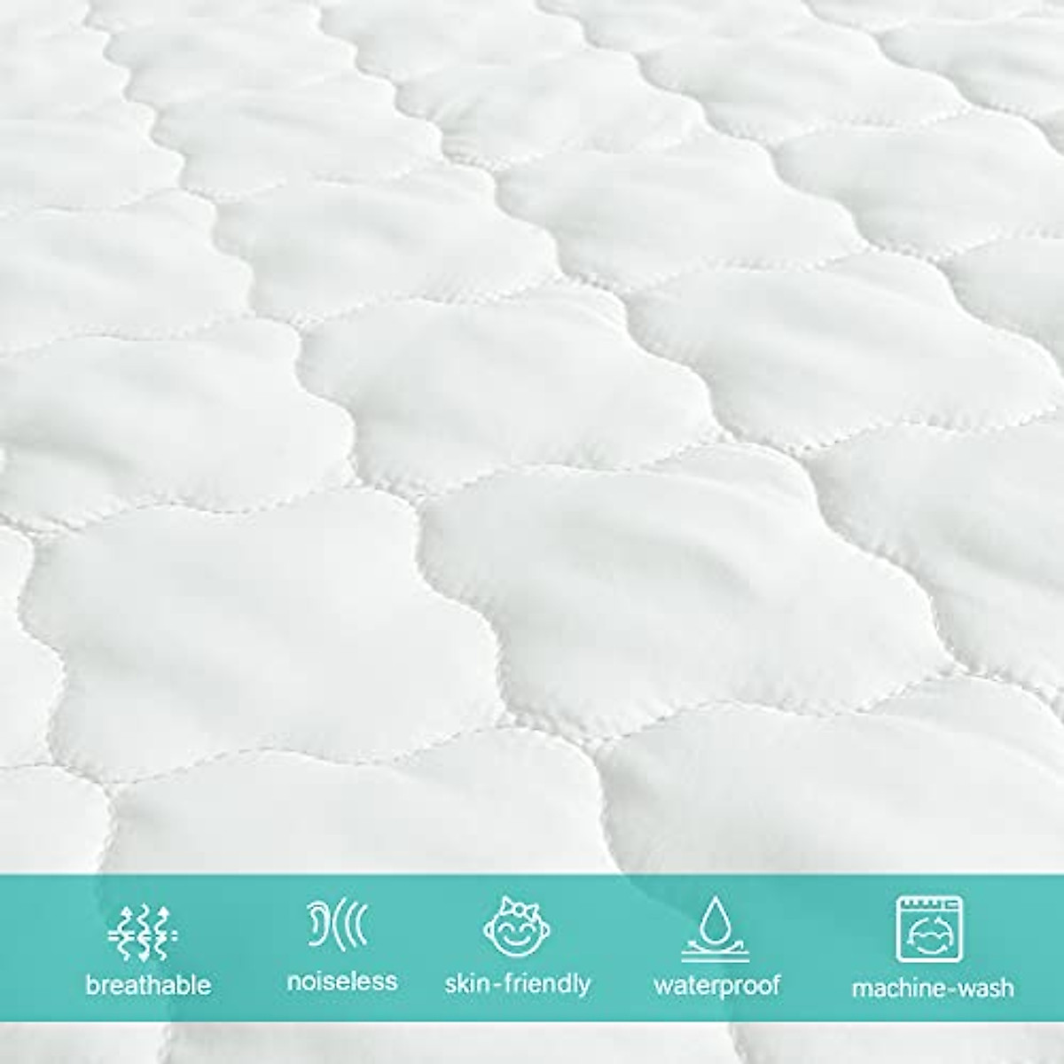 Pack and Play Sheets and Waterproof Pack n Play Mattress Protector Pad Cover 4 Pack Set, Ultra Soft Pack n Play Mattresses Sheets Compatible with Graco Pack n Play, Grey&Pink