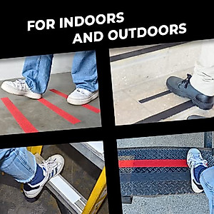 WOD ASTC32 Heavy Duty Anti Slip Tape, White - 2 inch x 60 ft. Non Skid Treads Weather Proof Indoor/Outdoor Traction Tape for No Slip Stairs