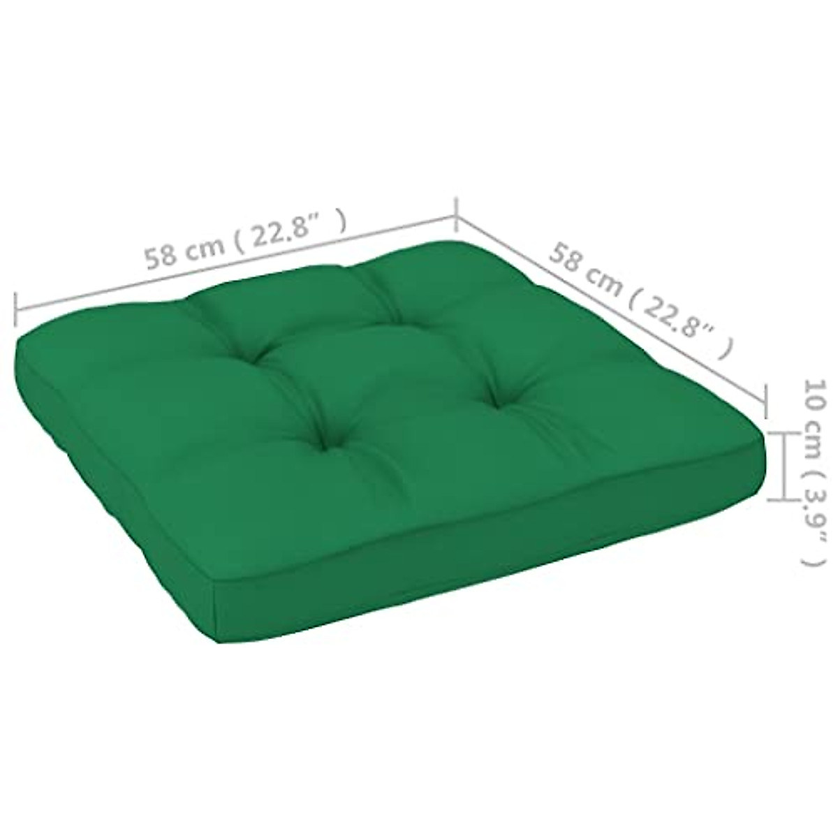 imasay Pallet Sofa Cushion Green 22.8"x22.8"x4"