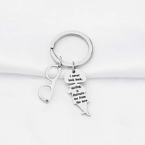 WSNANG Edna Movie Keychain I Never Look Back Darling it distracts from The Now Keychain Movie Lover Gift (keychain)