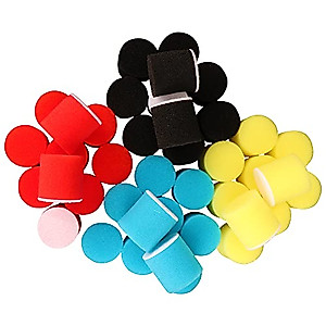 50Pcs 1inch Mini Sponge Buffing Polishing Pad Kit for Automotive Hub Polisher Attachment Detailing Sealing,Self-Adhesive Disc Auto Waxing Foam Cleaning Tool Accessories