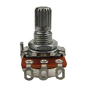 Musiclily 15mm Guitar Mini Size Pots 500K Short Split Shaft Audio Taper Potentiometers for Guitar Bass (Pack of 2)