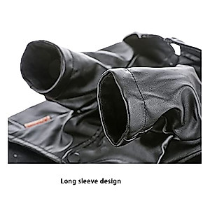 Moorfowl Cool Bulldog Motorcycle Jacket Dog PU Leather Coat for Pug Pet Doggie Clothes Fashion Outfit Cute Dog Biker Jacket for Pitbull Boston Terrier (Large, Black)