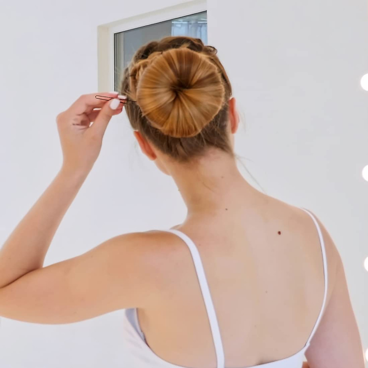 ForPro Professional Collection Hair Pins (320-Count Approx), Brown, 3" L, Ball-Tipped, Crimped, Non-Damaging, 1 Lb.