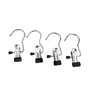 HAIZLUOP Boot Hangers for Closet, Boot Clips Hooks for Hanging Boots, Metal Hanger Clips, Chrome, 4 Pack