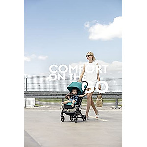 CYBEX Beezy Stroller, Lightweight Baby Stroller, Compact Fold, Compatible with All CYBEX Infant Seats, Stands for Storage, Easy to Carry, Multiple Recline Positions, Travel Stroller, Classic Beige